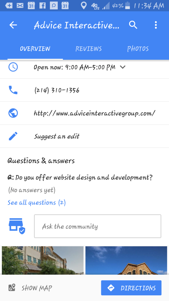 New Google Business Profile Feature: Community Q & A | Advice Local