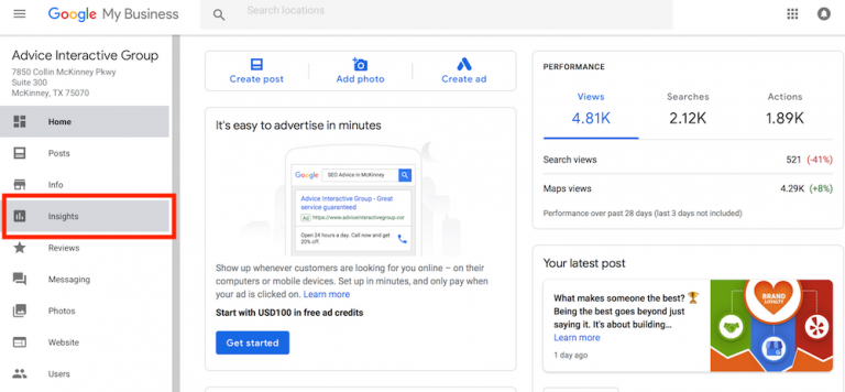The 411 on Using Google Business Profile Insights | Advice Local